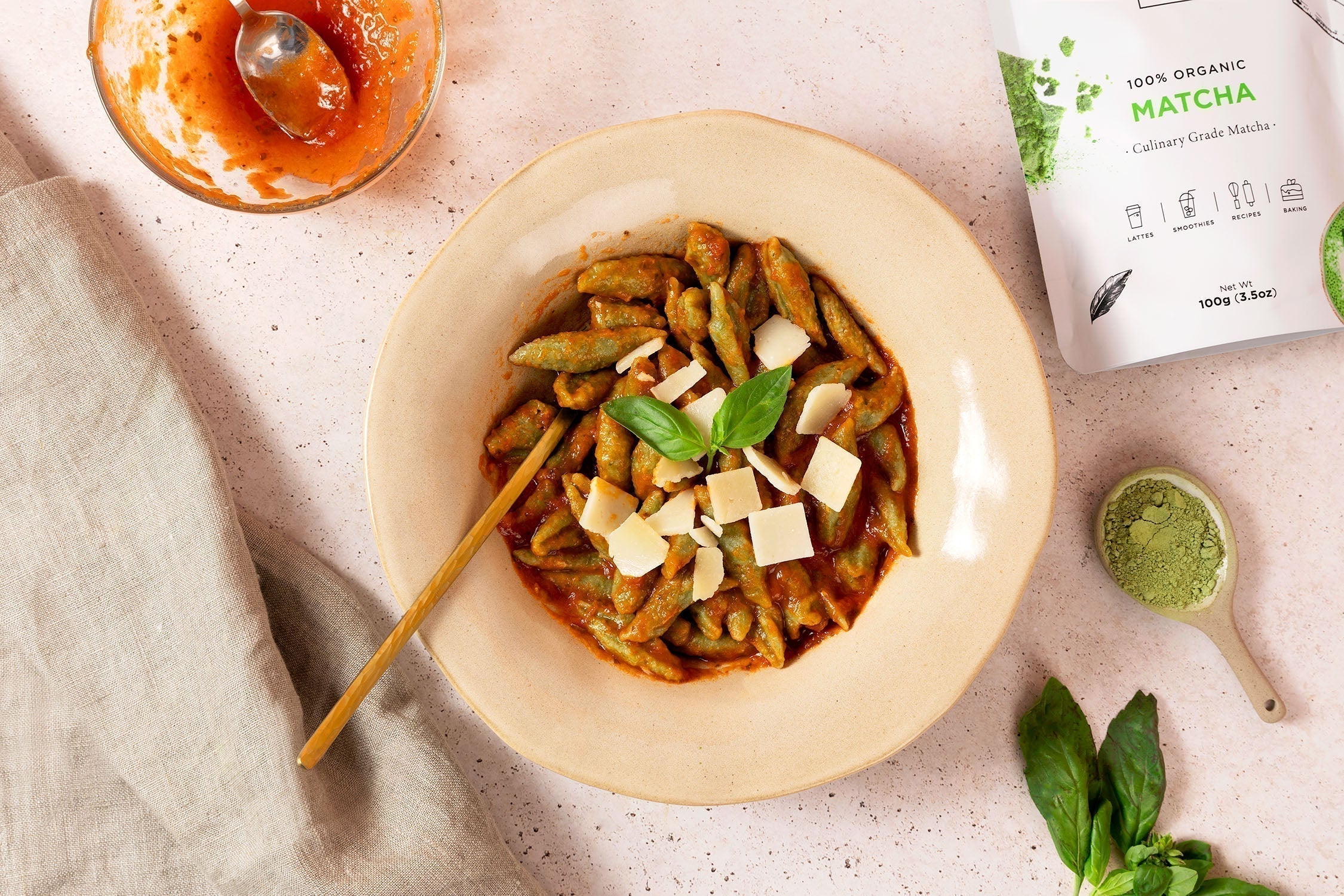 Cauliflower and matcha pasta – Matcha & CO