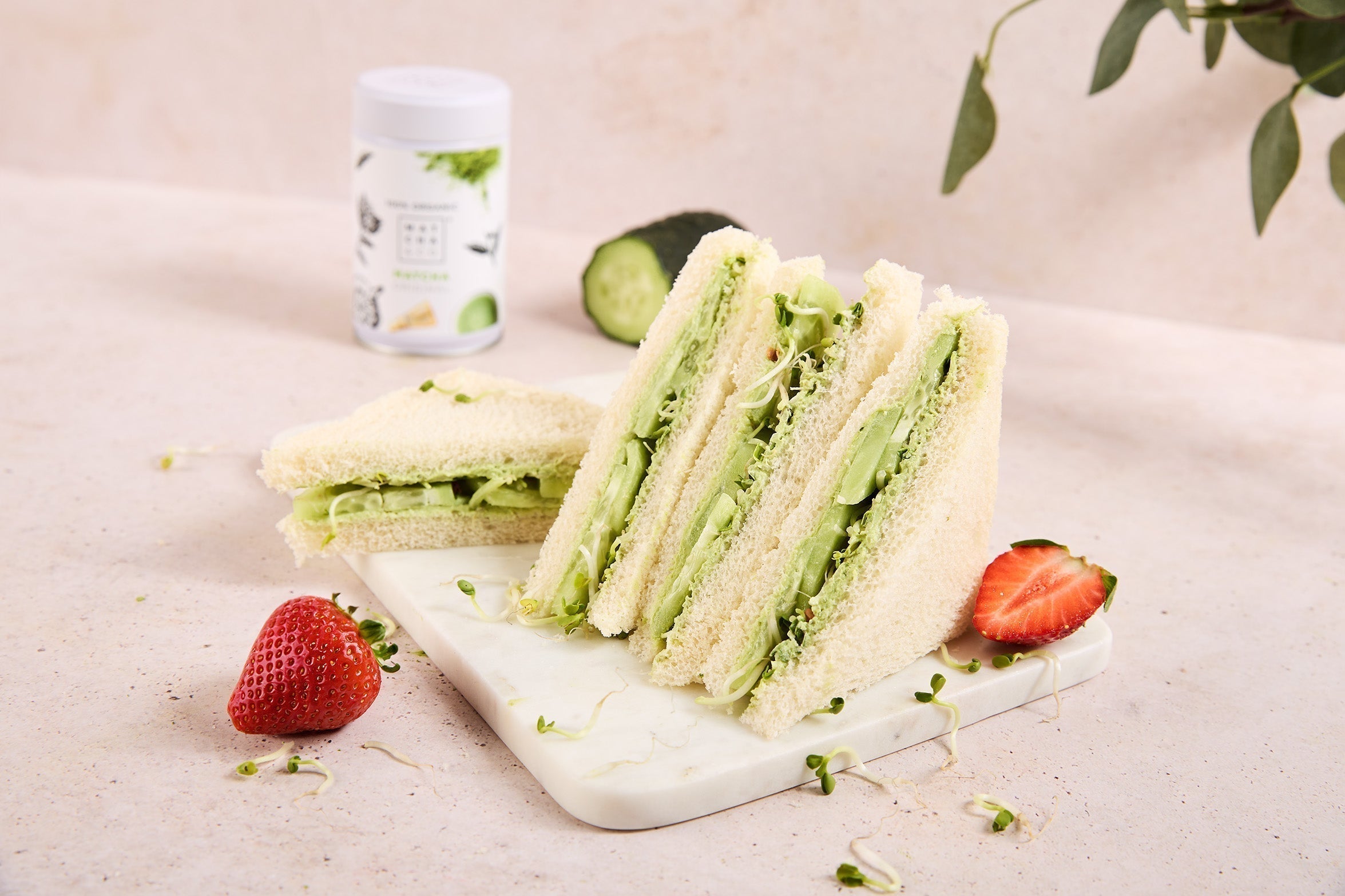 Matcha cream cheese cucumber sandwich – Matcha & CO